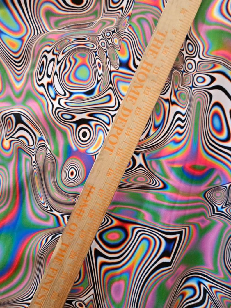 Psychedelic Swirls Nylon Spandex Fabric: 4-way Stretch, 60" Wide - Etsy