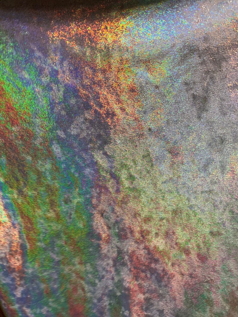 Silver Iridescent Velvet Stretch Fabric Mystic Foggy Metallic | Etsy
