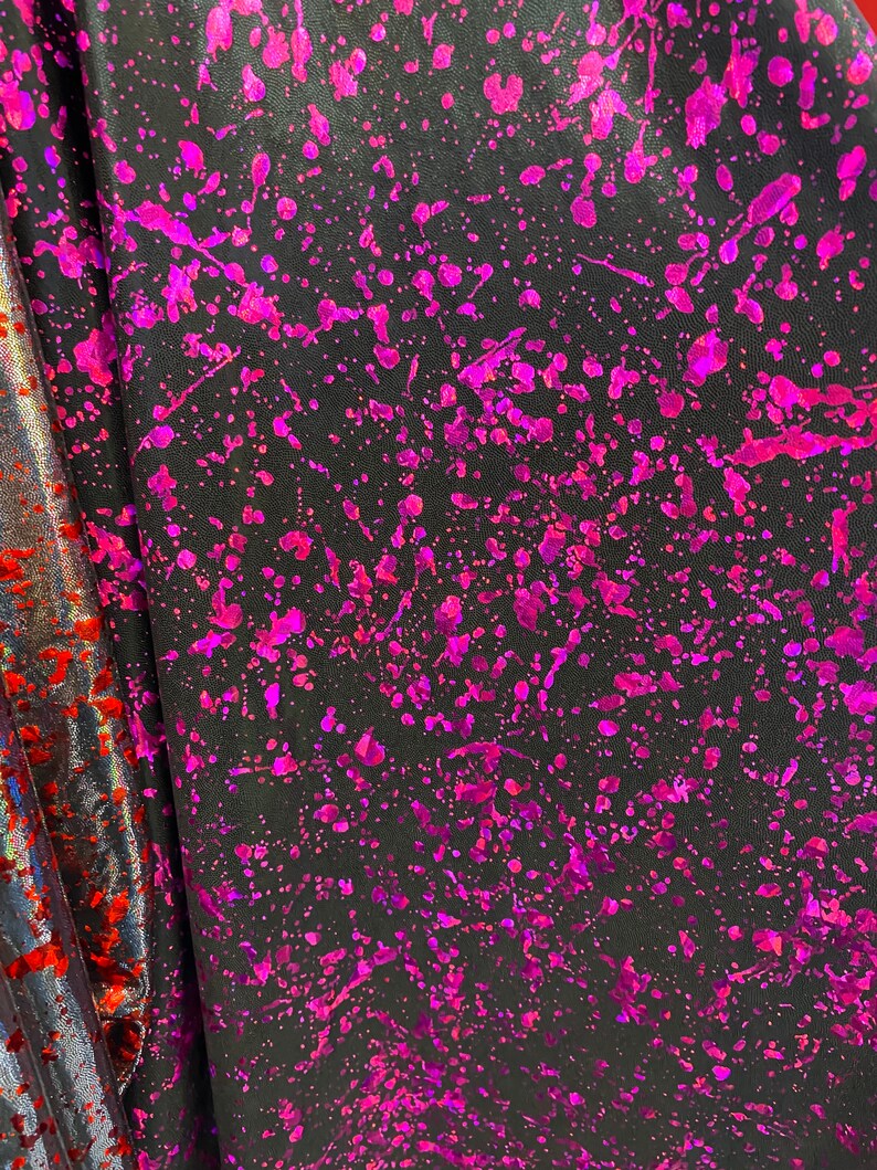 Metallic Splatter Paint Print Metallic Foggy Foil Mystic | Etsy