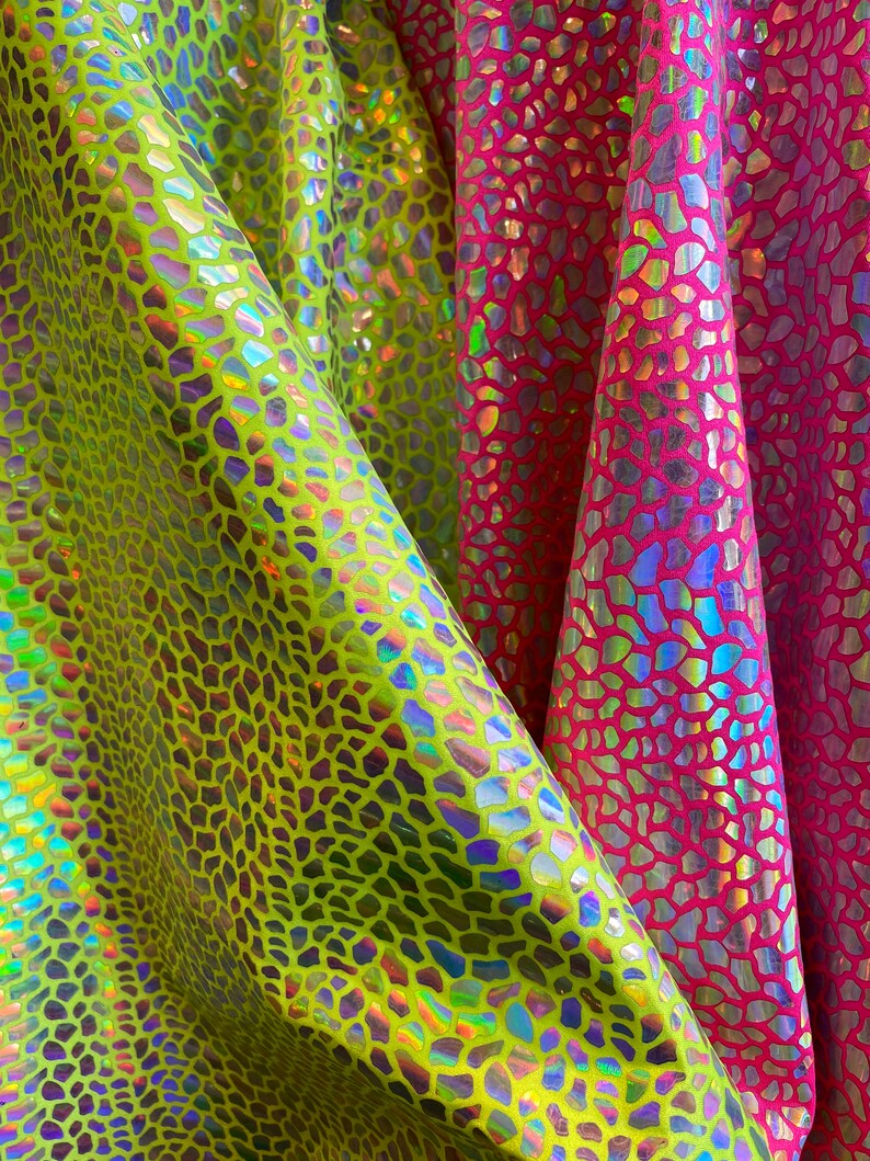 NEW Reptile Iridescent Foil Big Dragon Scales -fabric Sold by Yard ...