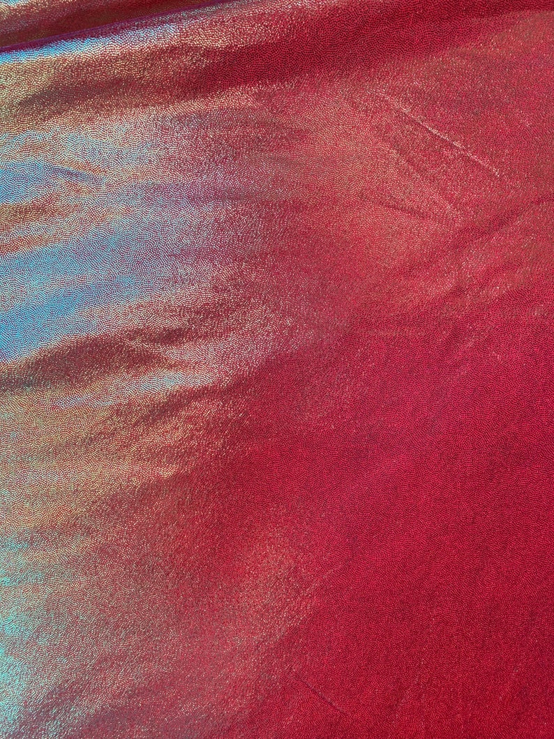 Iridescent Red Spandex Nylon Fabric 4 Way Stretch. Foggy - Etsy