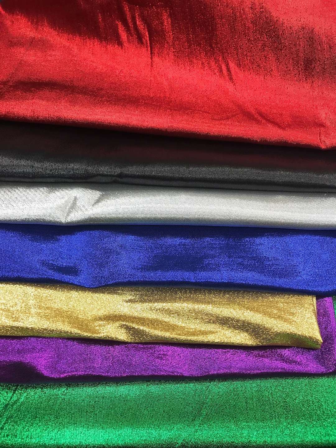 High End Stretch Matalic Lame Fabric Sold by the Yard- Multiple Colors ...