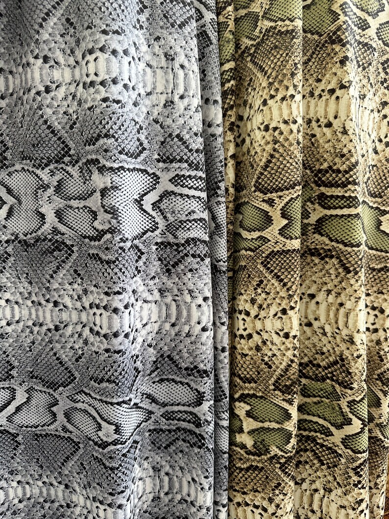New Snake Print 4 Way Stretch Nylon Spandex Fabric Sold by the Yard 60 ...