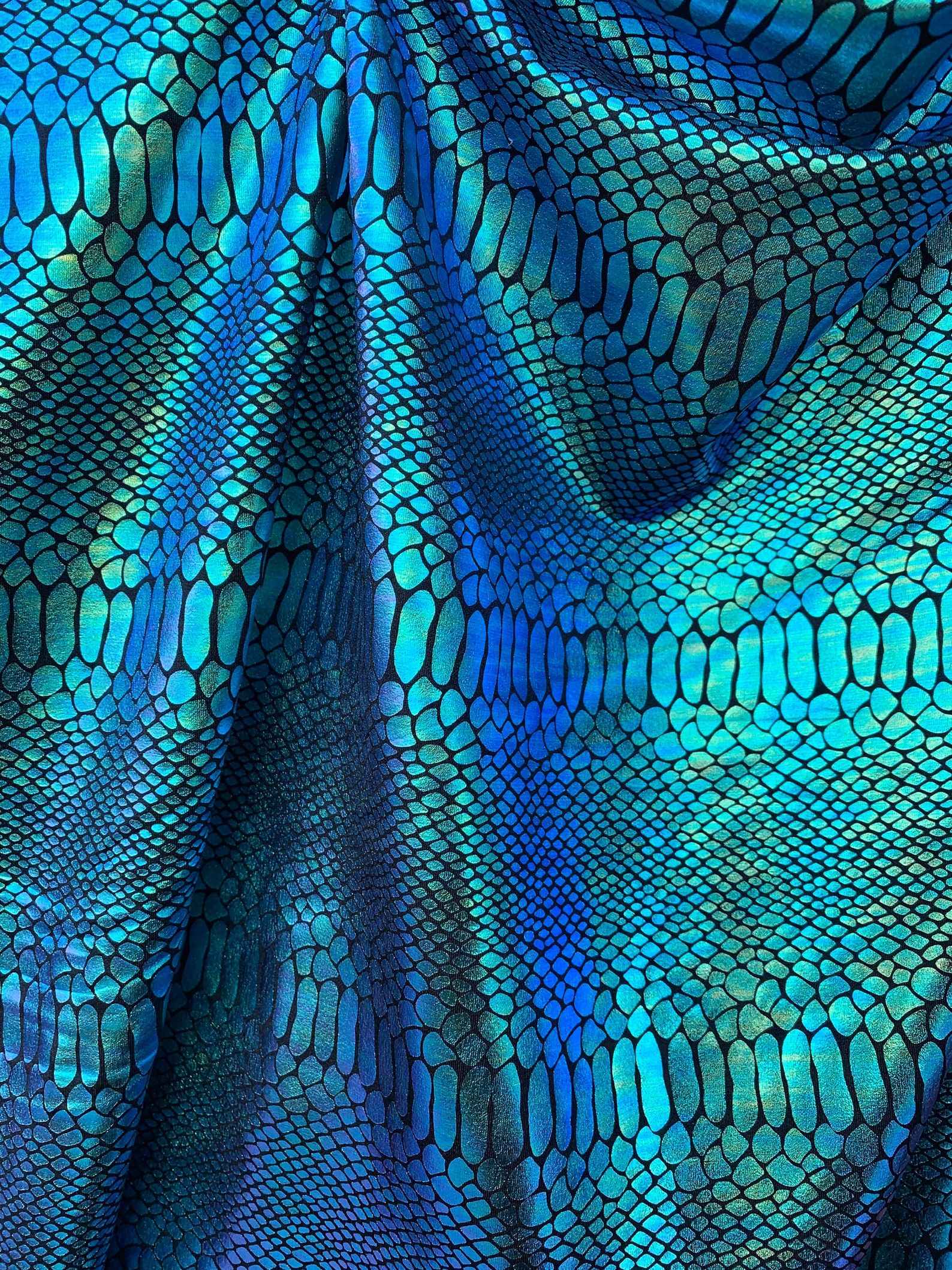 NEW Snake Print Green/purple/turquoise Iridescent Tones on | Etsy