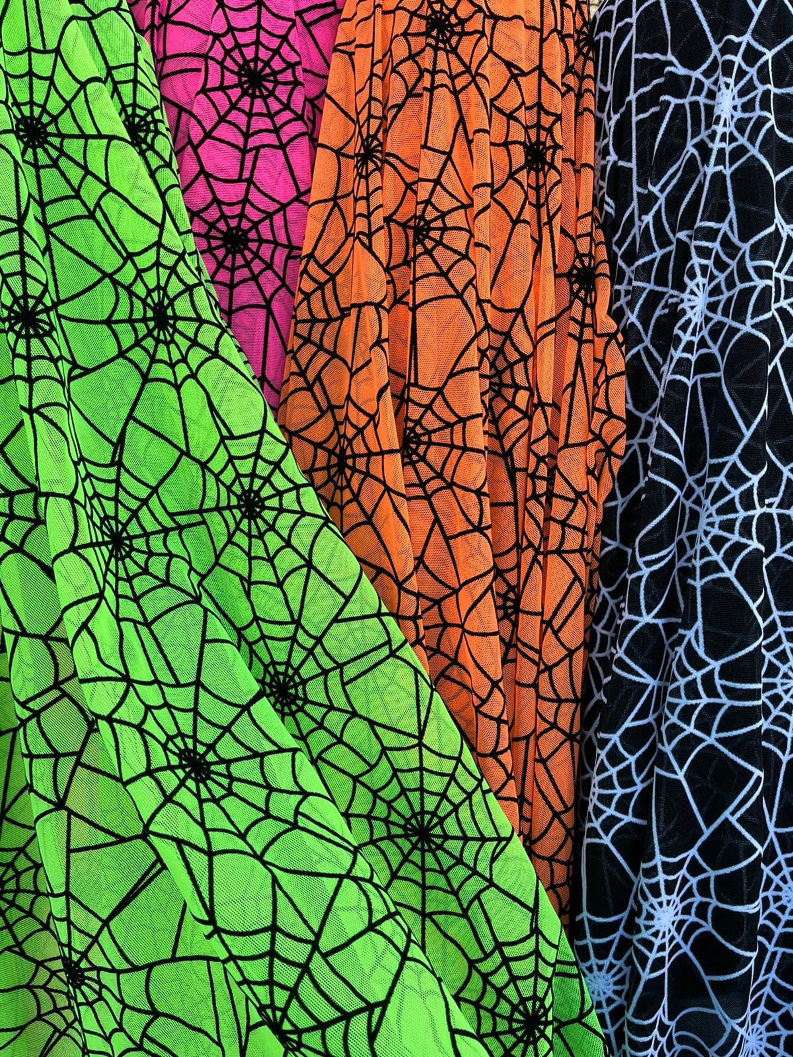 Power Mesh Lining Black Spider Web Mesh Fabric Sold by the Yard- Nylon ...