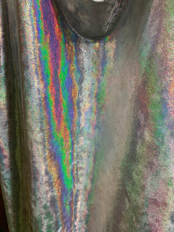 Silver Iridescent Velvet Stretch Fabric Mystic Foggy Metallic | Etsy