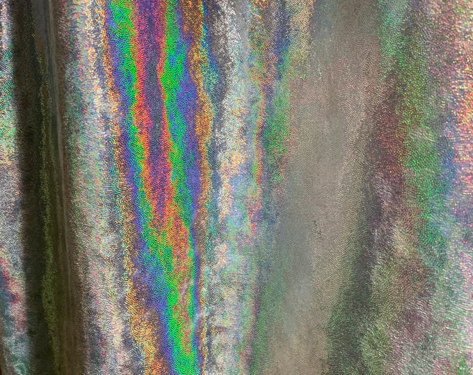 Silver Iridescent Velvet Stretch Fabric Mystic Foggy Metallic | Etsy