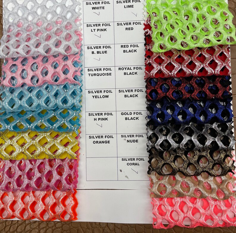 Metallic Fishnet Fabric/ With Lurex Metallic Fish Net Spandex - Etsy