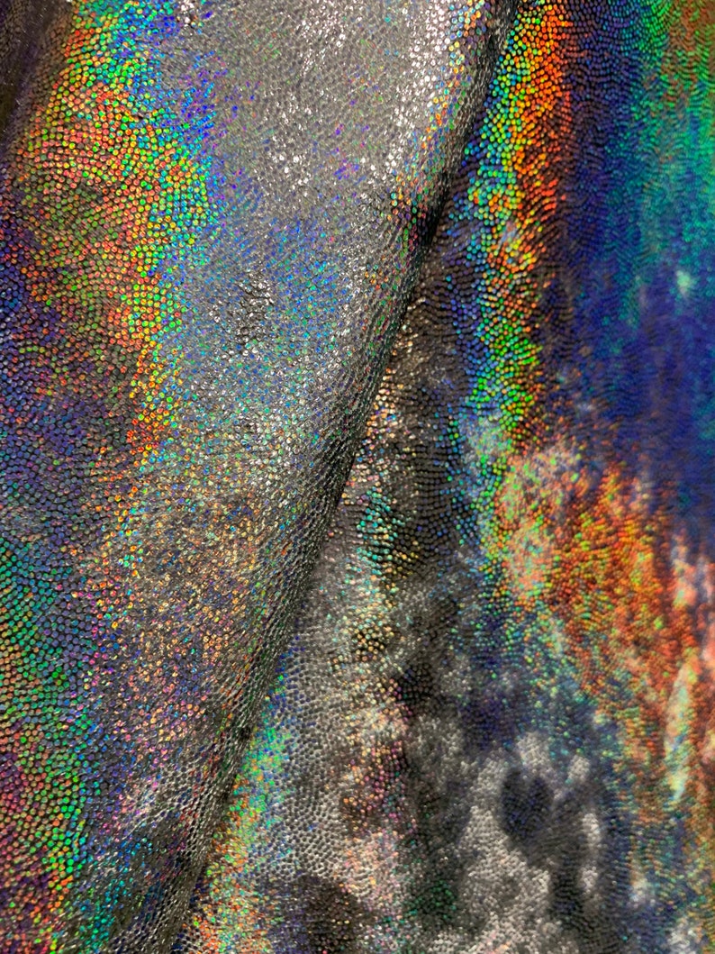 Silver Iridescent Velvet Stretch Fabric Mystic Foggy Metallic | Etsy