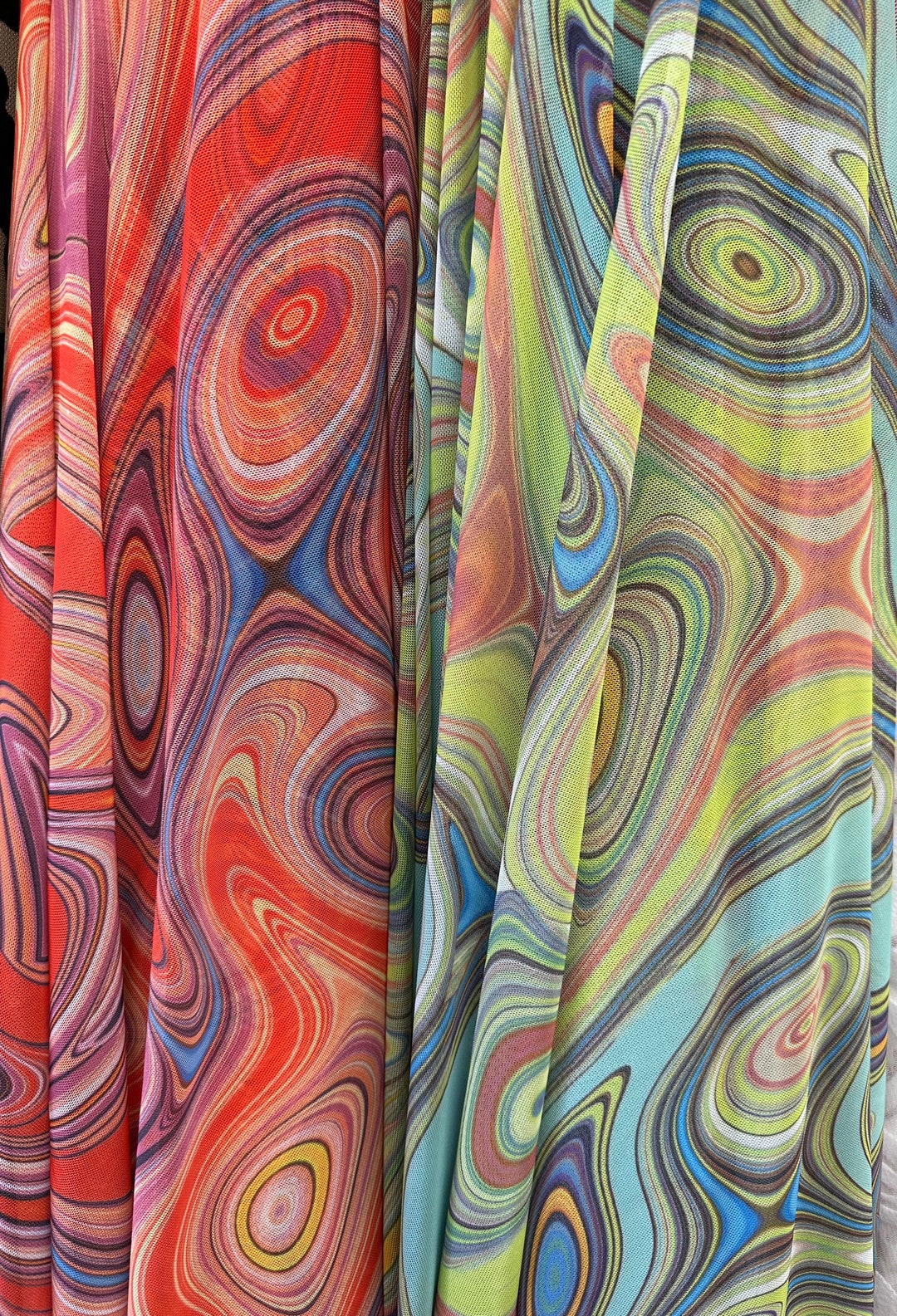 New Abstract Lava Print - MESH Fabrics Mesh Fabric Sold by the Yard ...