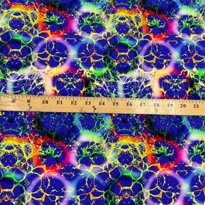 New Neon Bright Color Abstract Print Nylon Spandex 4 Way Stretch 60 ...