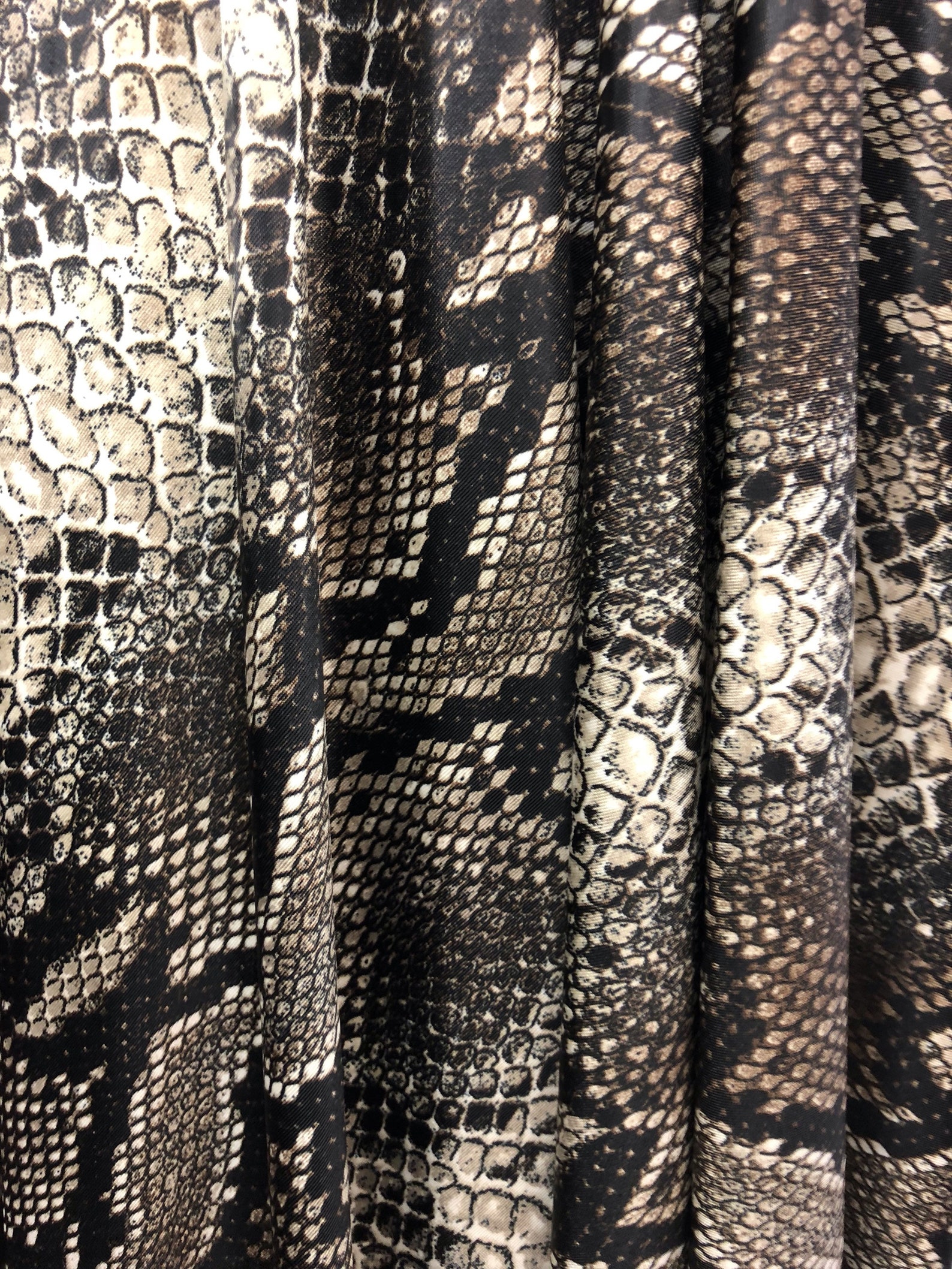 Sale Snake Print on Spandex Fabric Sold by the Yard Brown | Etsy