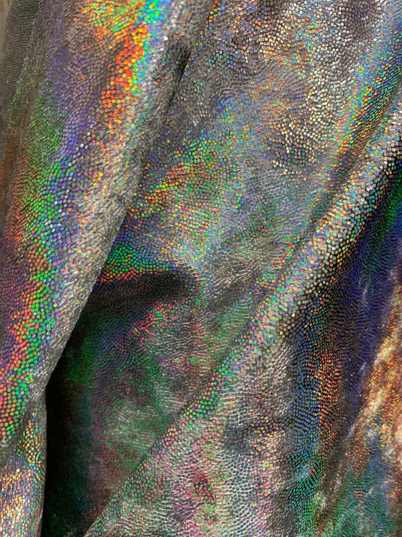 Silver Iridescent Velvet Stretch Fabric Mystic Foggy Metallic | Etsy