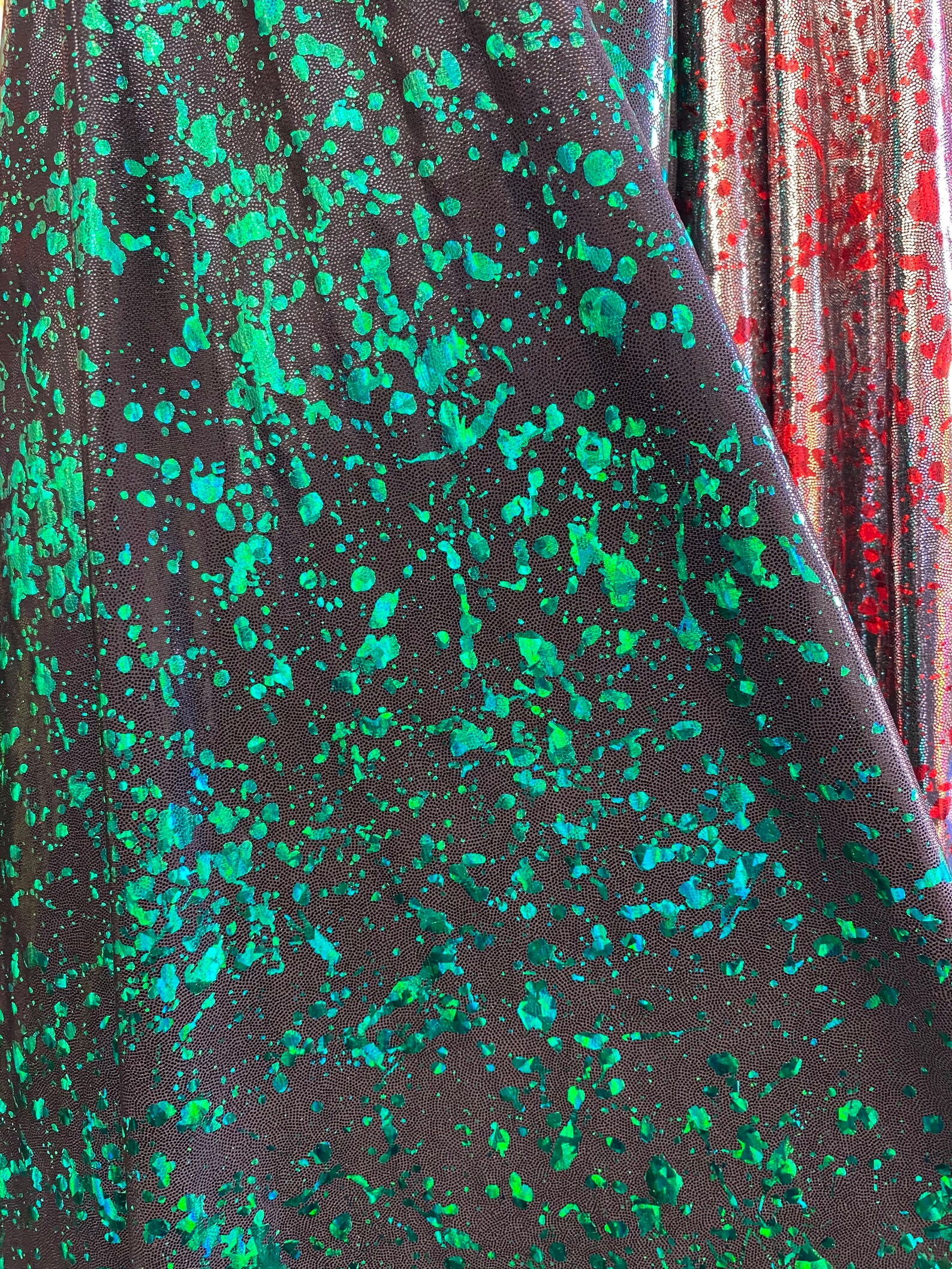 Metallic Splatter Paint Print Metallic Foggy Foil Mystic | Etsy