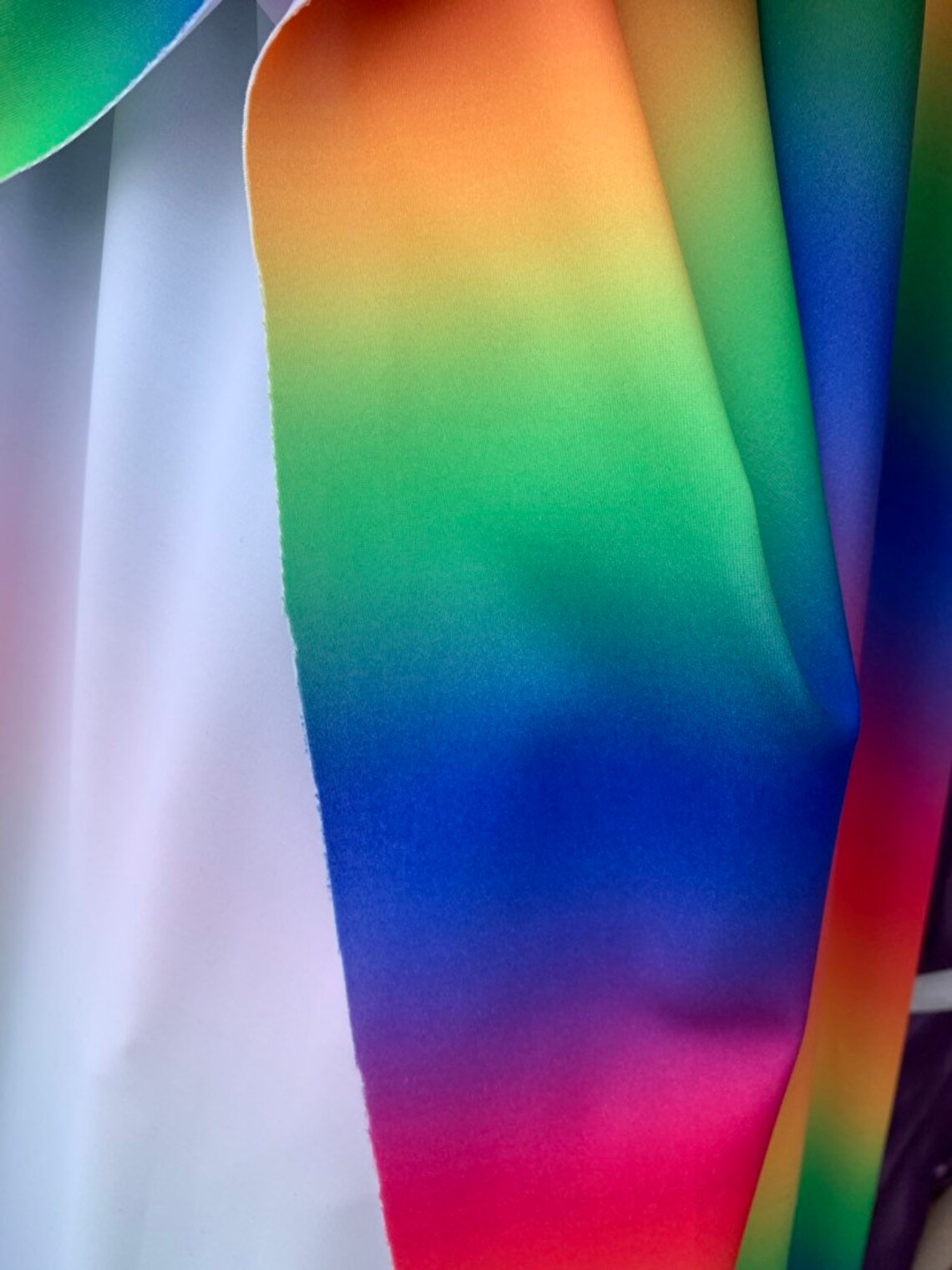 New Rainbow Print on Four Way Stretch Nylon Spandex Fabric - Etsy