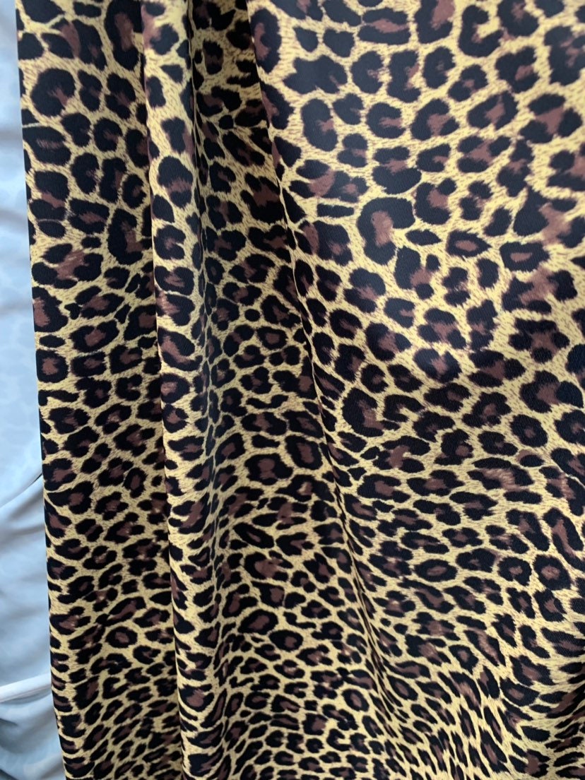 Cheetah Print on Nylon Spandex Fabric 4 Way Stretch. Sold by the Yard ...