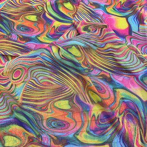 Abstract Neon MESH Fabric - Sold by the Yard- Mesh Dance-wear- Melt ...