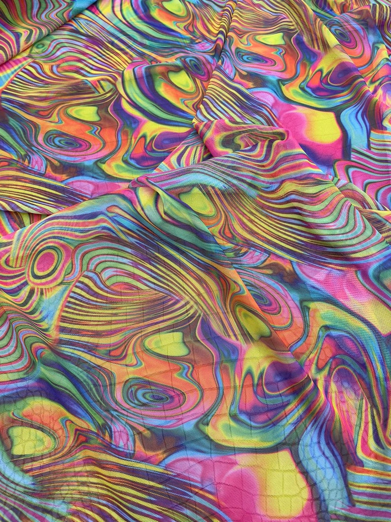Abstract Neon MESH Fabric Sold by the Yard Mesh Dance-wear - Etsy