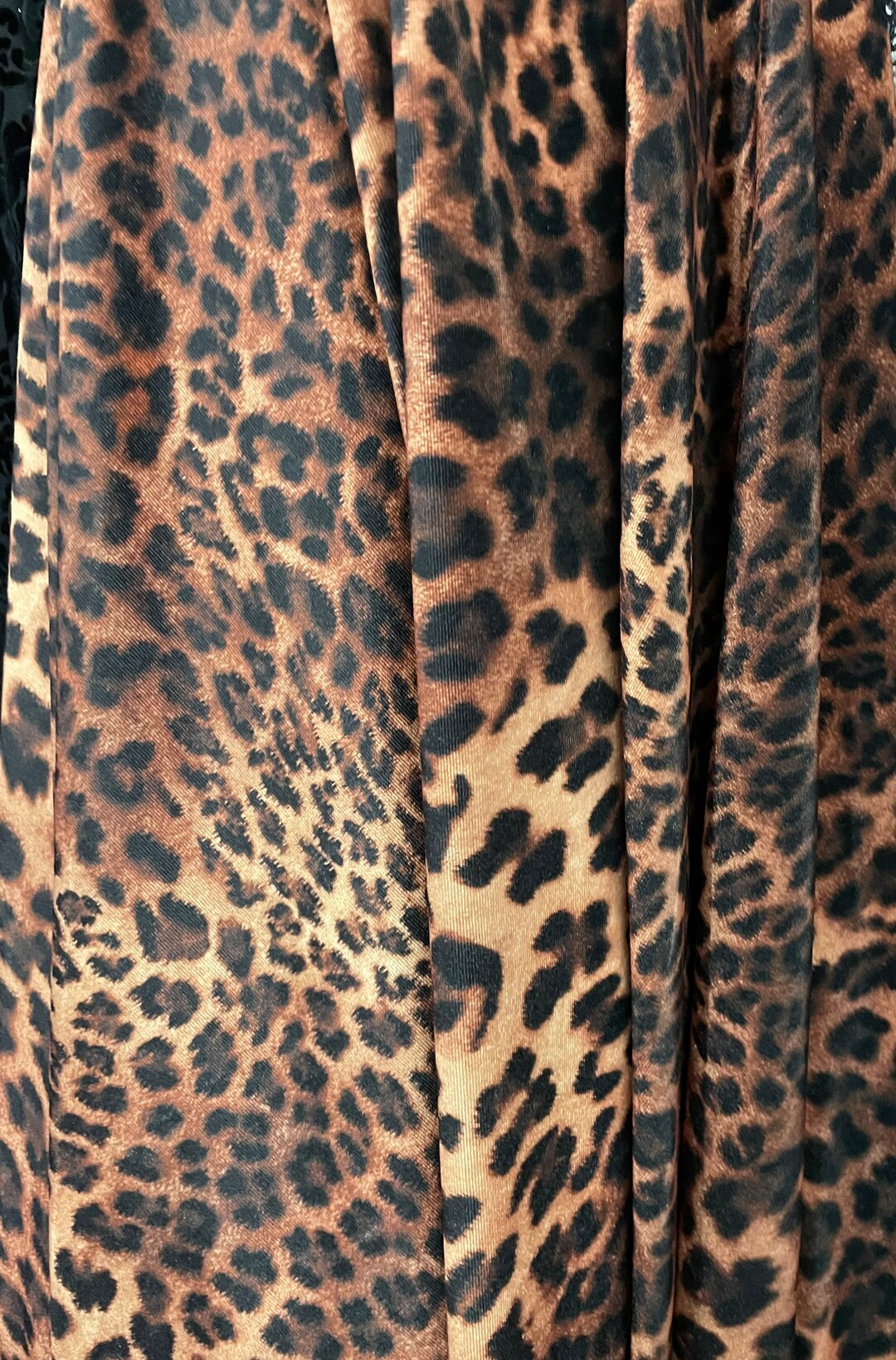New Velvet Cheetah Print on Velvet Fabric 4 Way Stretch. Sold by the ...