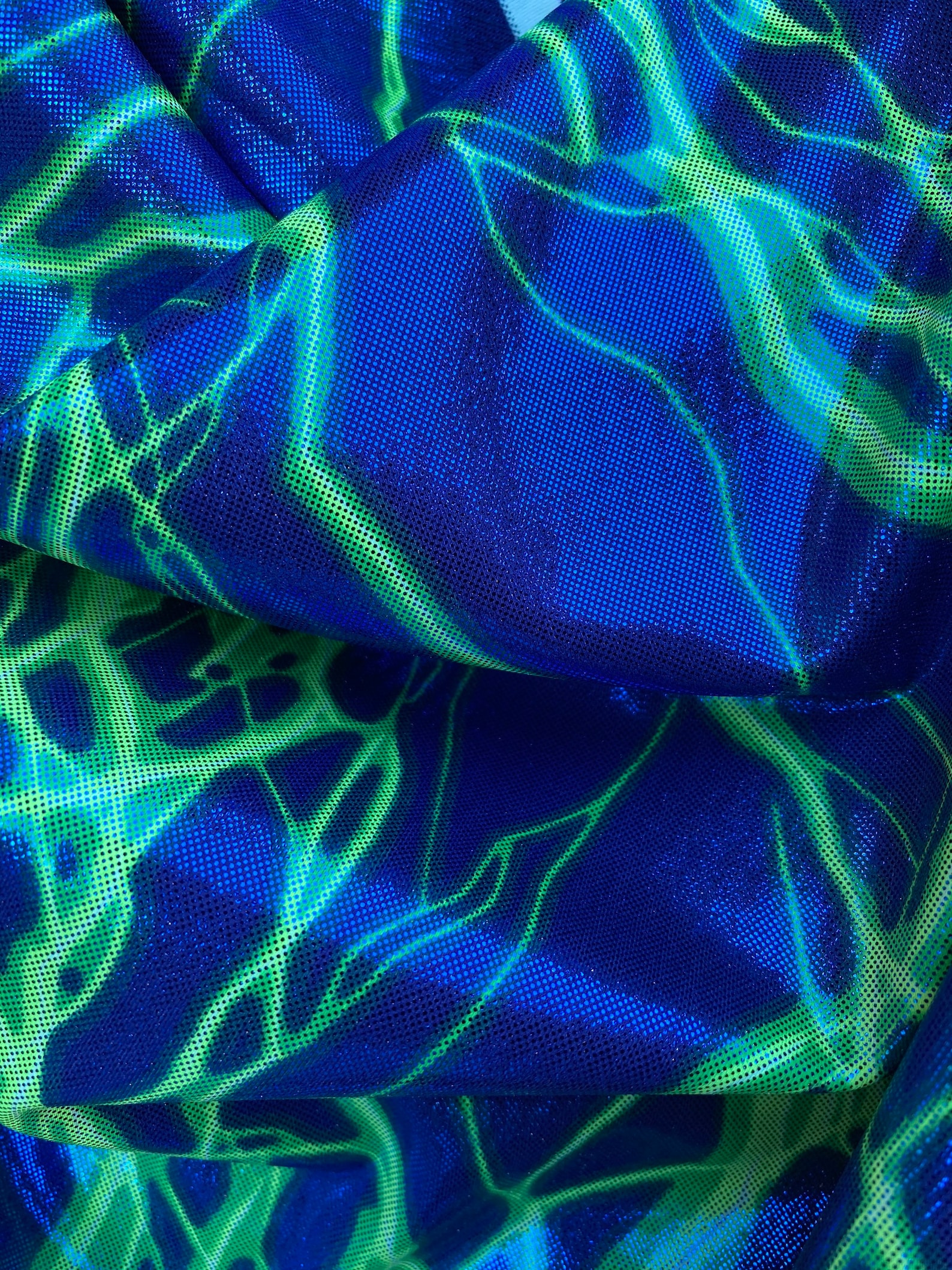 Metallic Thunder/Lightning Print on Nylon Spandex Fabric 4 | Etsy