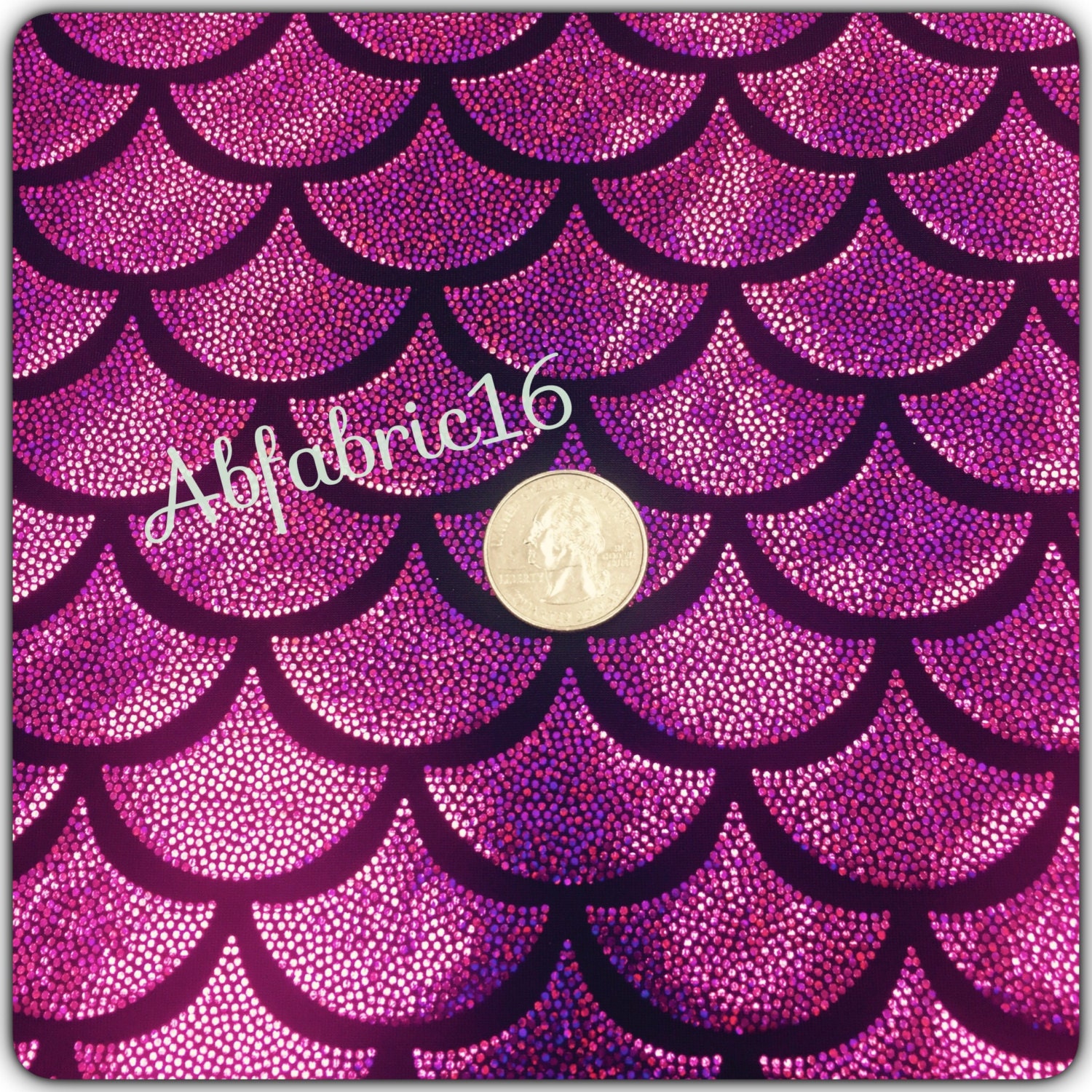 Mermaid Jumbo Fish Scale-hologram Nylon Spandex Fabric Sold by - Etsy