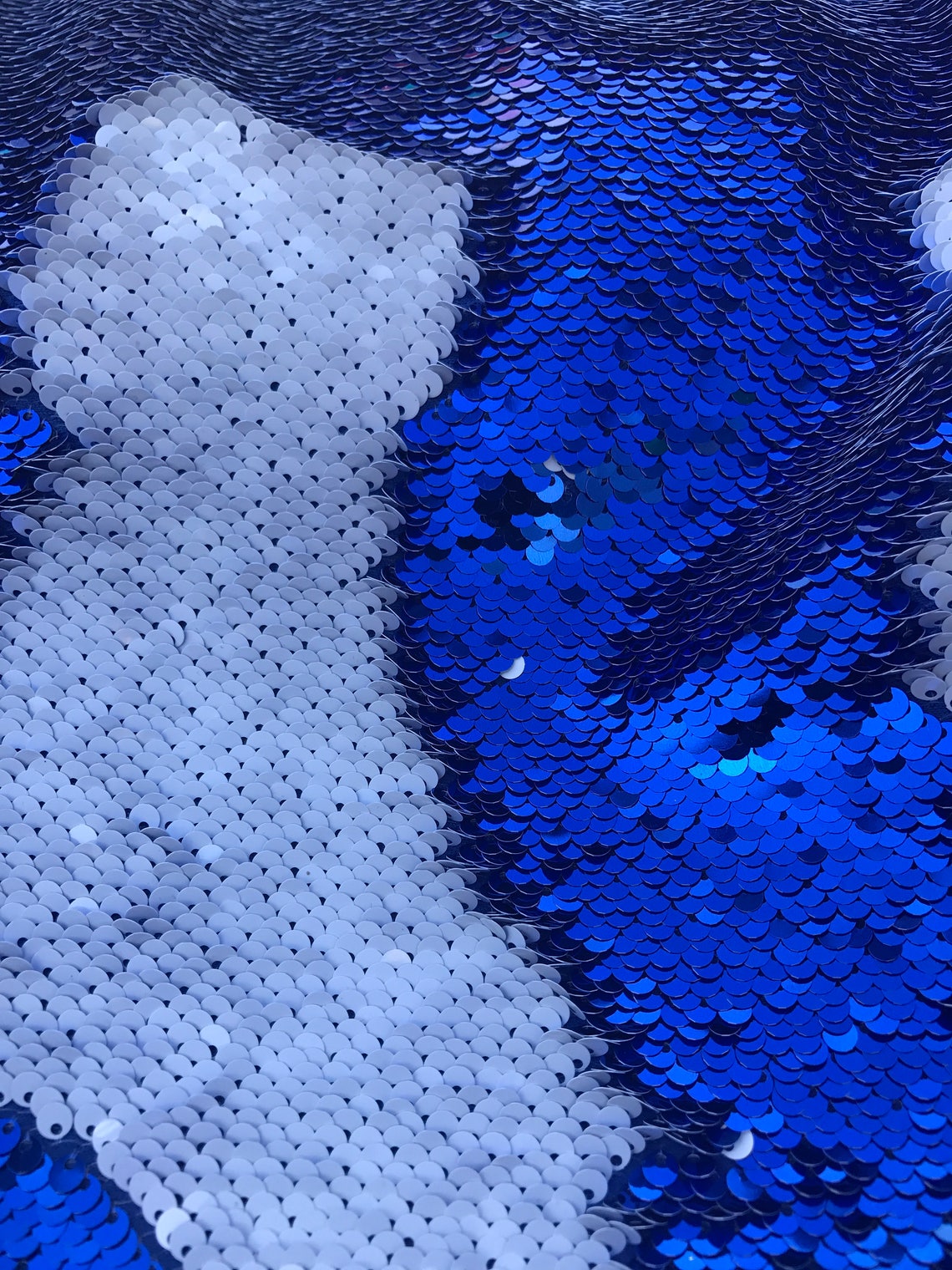 New 5mm Royal Blue/white Sequins Two Tone Flip up Sequins/reversible ...