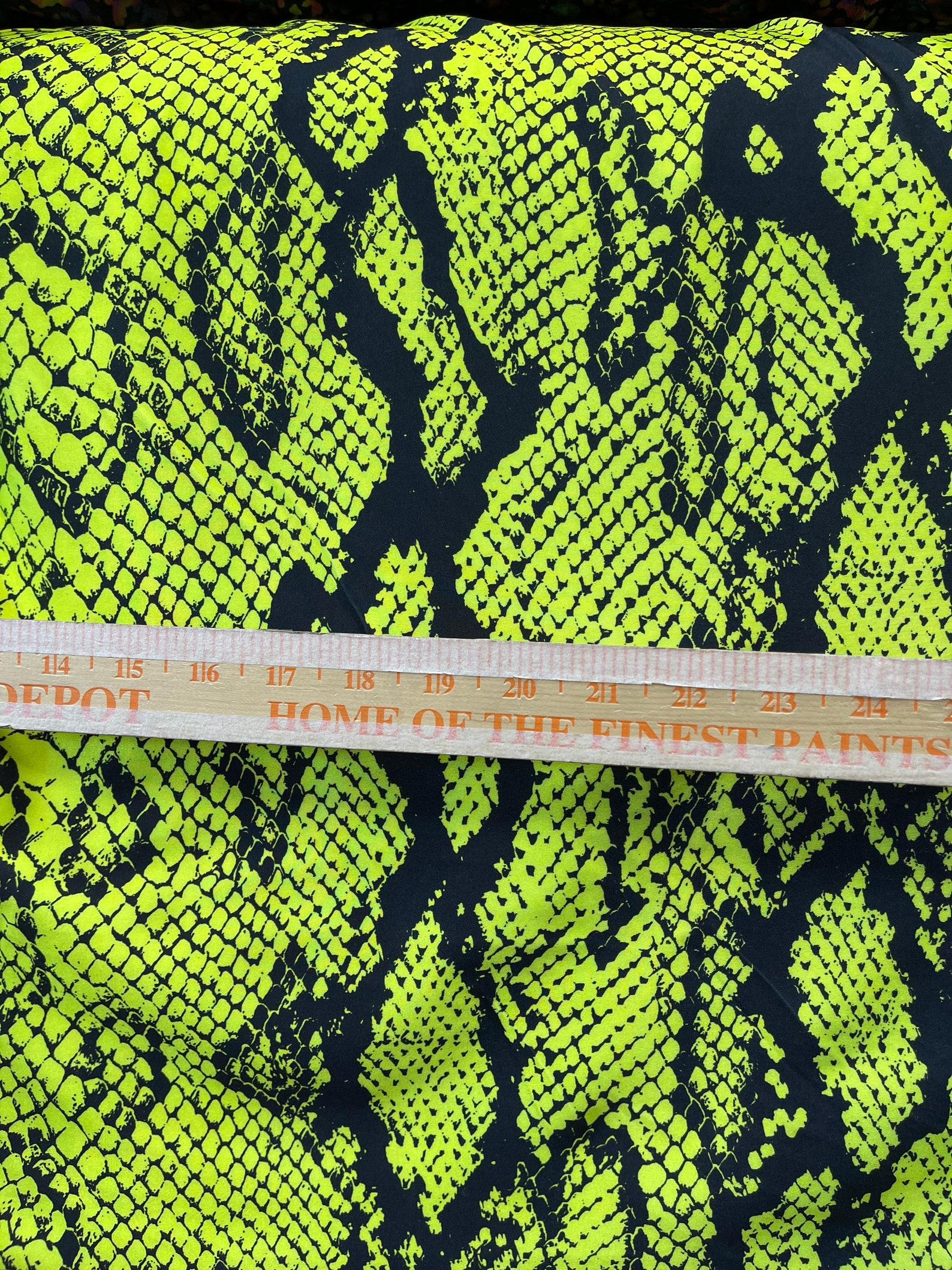 Snake Print Nylon Spandex Fabric Neon Green/Pink Reptile print | Etsy