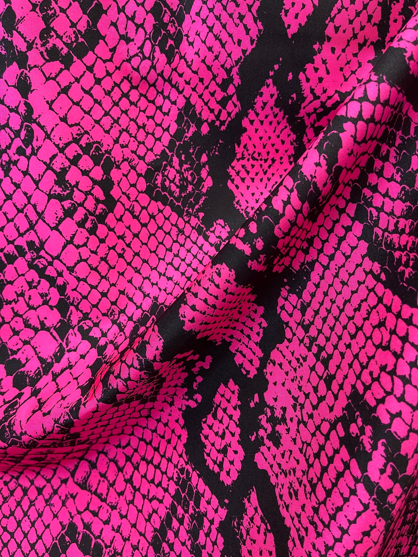 Snake Print Nylon Spandex Fabric Neon Green/Pink Reptile print | Etsy