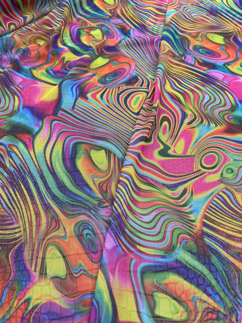 Abstract Neon MESH Fabric Sold by the Yard Mesh Dance-wear - Etsy