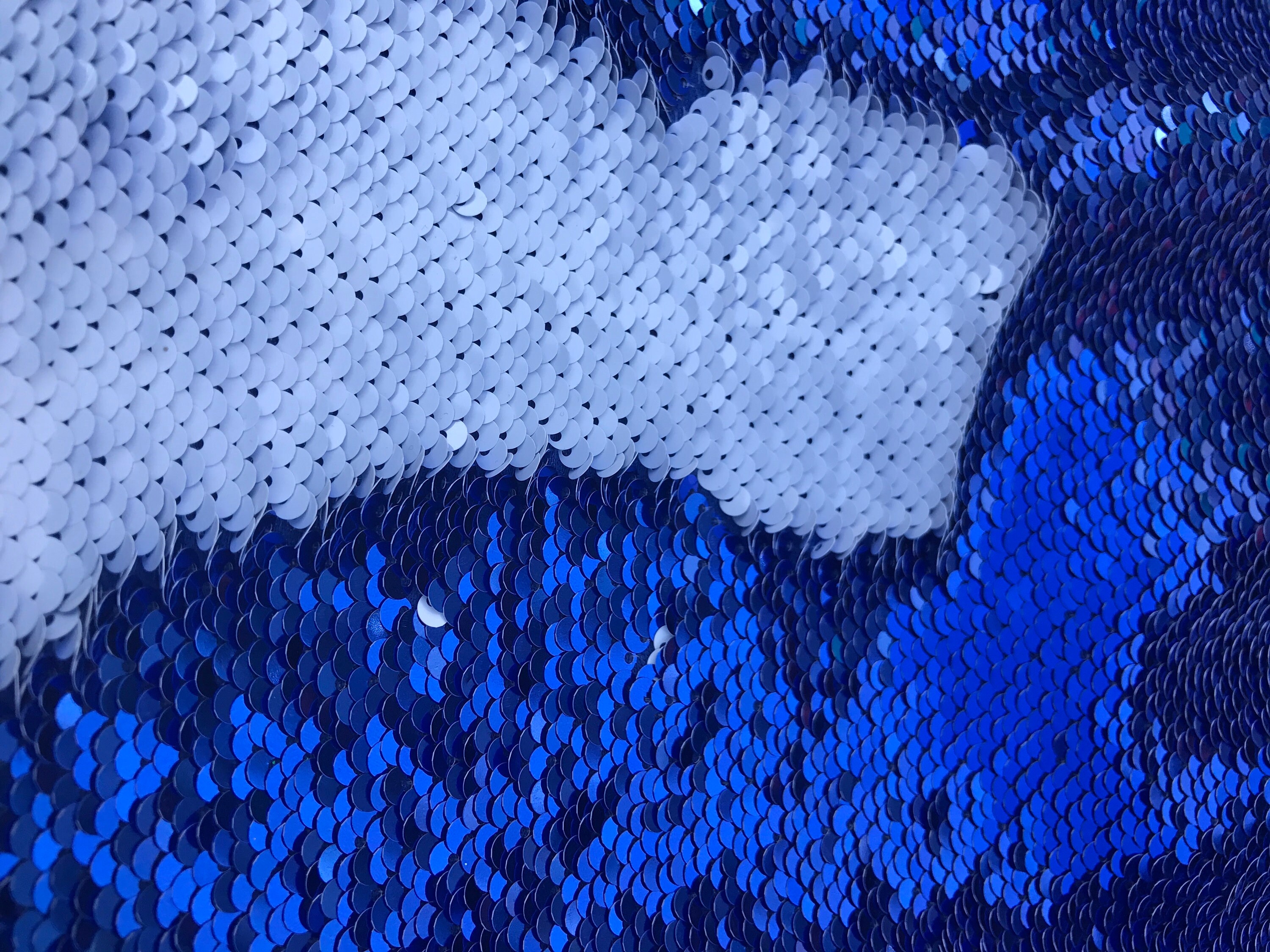 New 5mm Royal Blue/white Sequins Two Tone Flip up Sequins/reversible ...