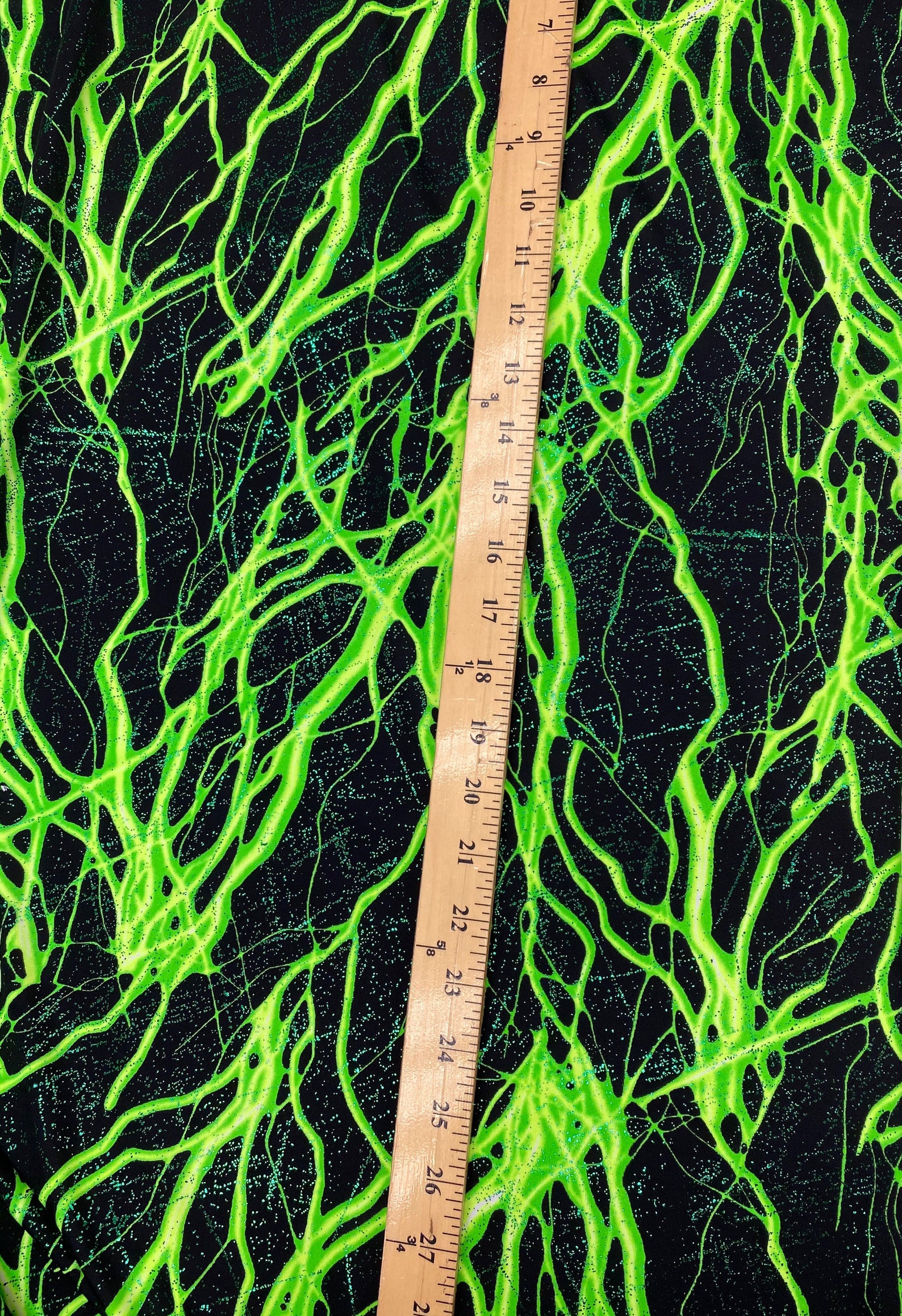 Neon Thunder/lightning Print With Metallic Dots on Top. Nylon | Etsy