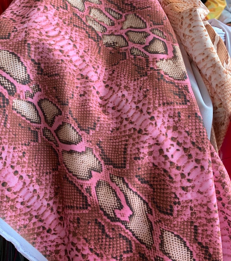 Snake Print Fabric Multiple Snake Print Four Way Stretch - Etsy