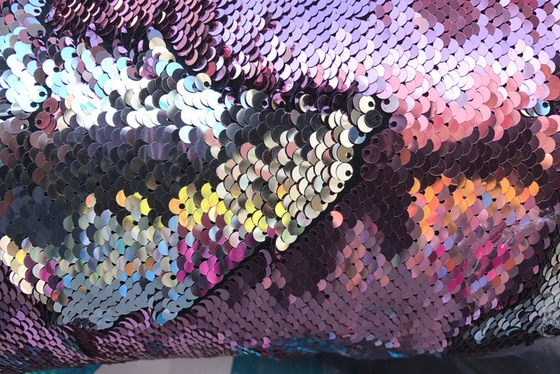 New Mermaid Shiny 5mm Light Pink/ Silver Two Tone Flip up Sequins ...