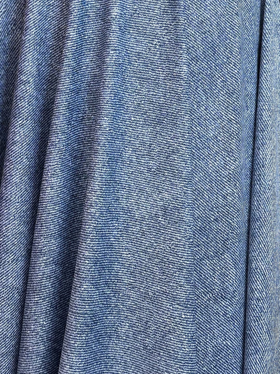 New Light Blue Denim Print on Nylon Spandex Fabric 4way Stretch. Fabric ...