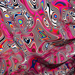 Pink Liquid Electric Psychedelic Pswirls Abstract 4way Stretch Nylon ...