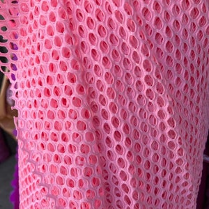 New Pink Fishnet Stretch Fabric Sold by the Yard( See Trough Fishnets ...