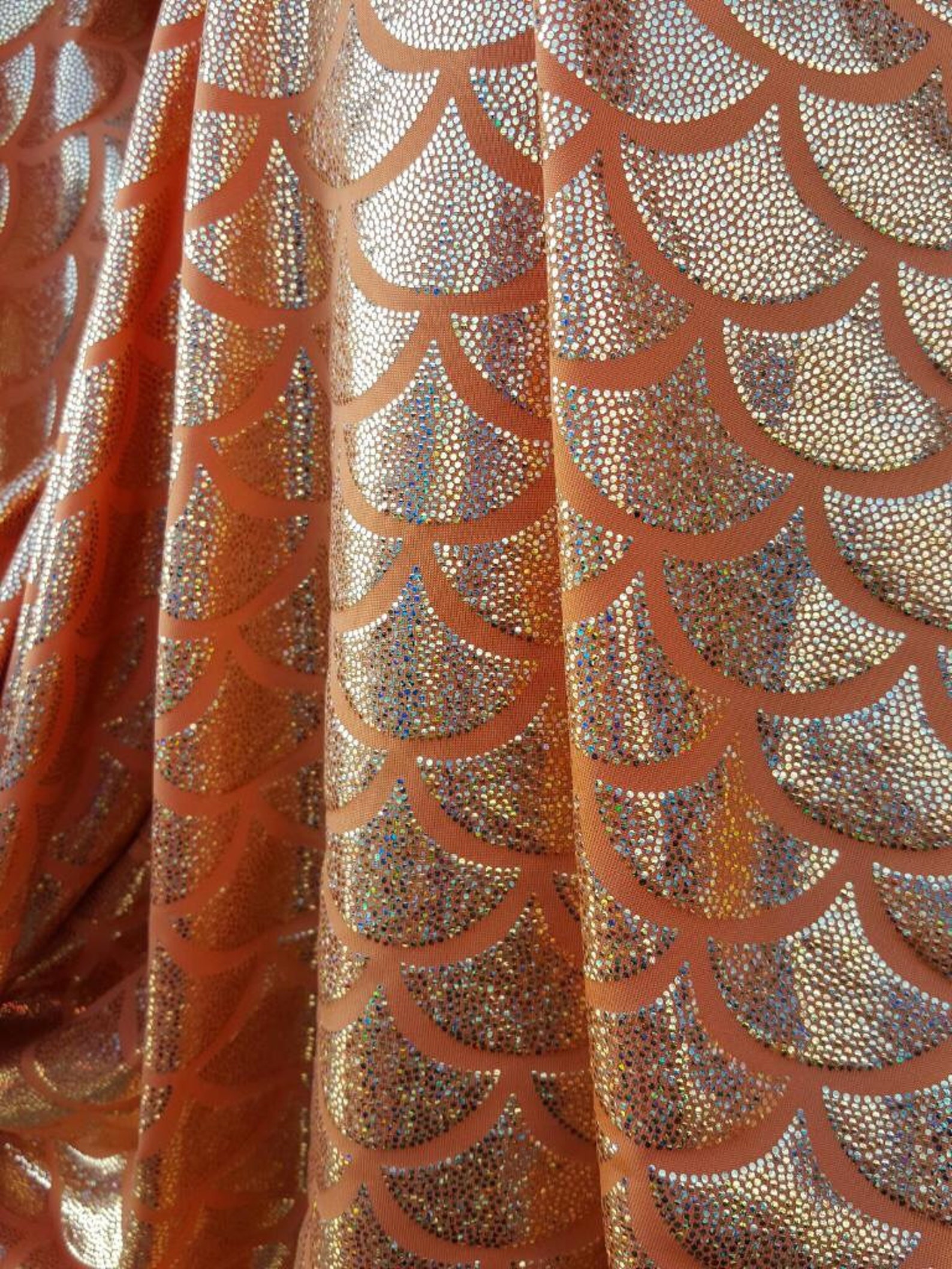 Jumbo Mermaid Fish Scales Hologram Fabric Sold By The Yard | Etsy