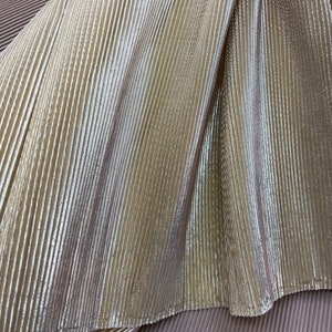 New Pleated Lame Gold and Silver Metallic Fabric Sold by Yard (45”width ...