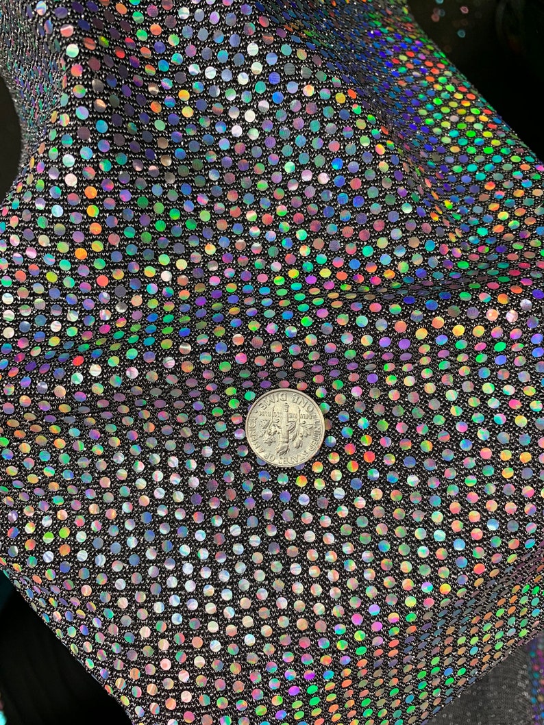New Circles/dotted Flat Mirror Silver IRIDESCENT Sequins Stone | Etsy