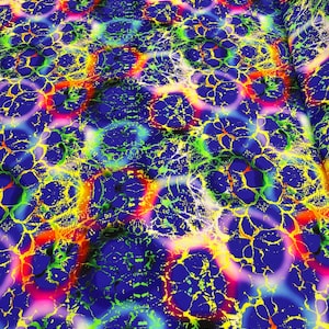 New Neon Bright Color Abstract Print Nylon Spandex 4 Way Stretch 60 ...