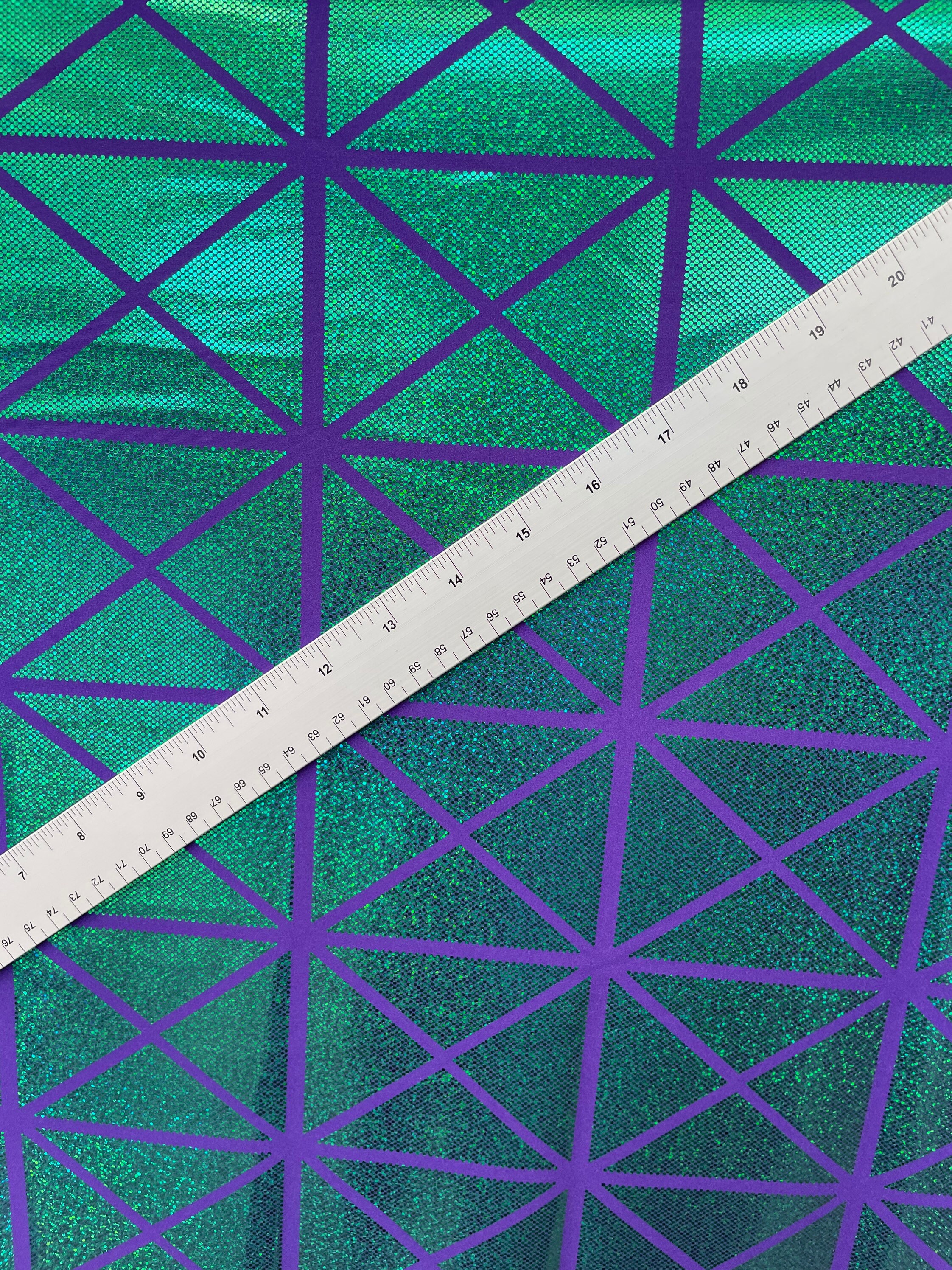 New Metallic Geometric Shapes Nylon Spandex Fabric 4 Way Stretch 60 ...