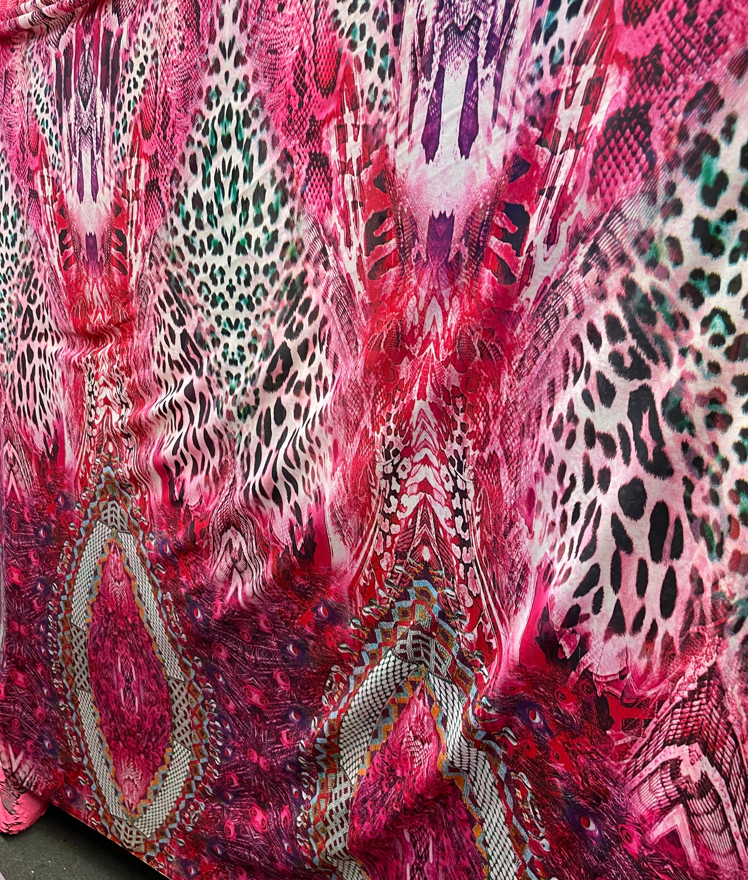 New Tie Dye Abstract/cheetah/snake Print MESH Fabric Sold by the Yard ...