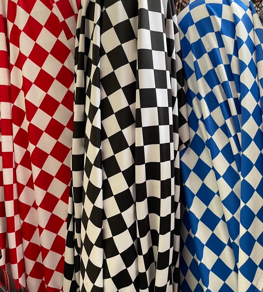 Chequers Design 1” Print on Nylon Spandex 4 Way 60” Sold by the YD ...