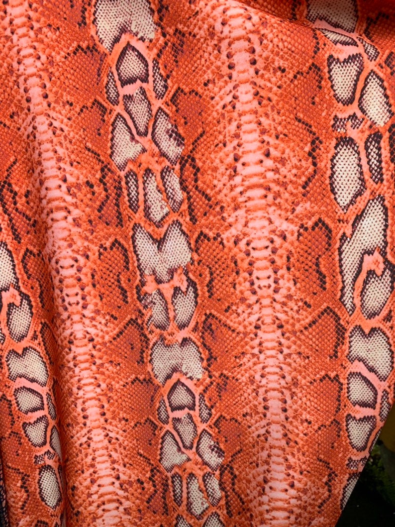Snake Print Fabric Multiple Snake Print Four Way Stretch - Etsy