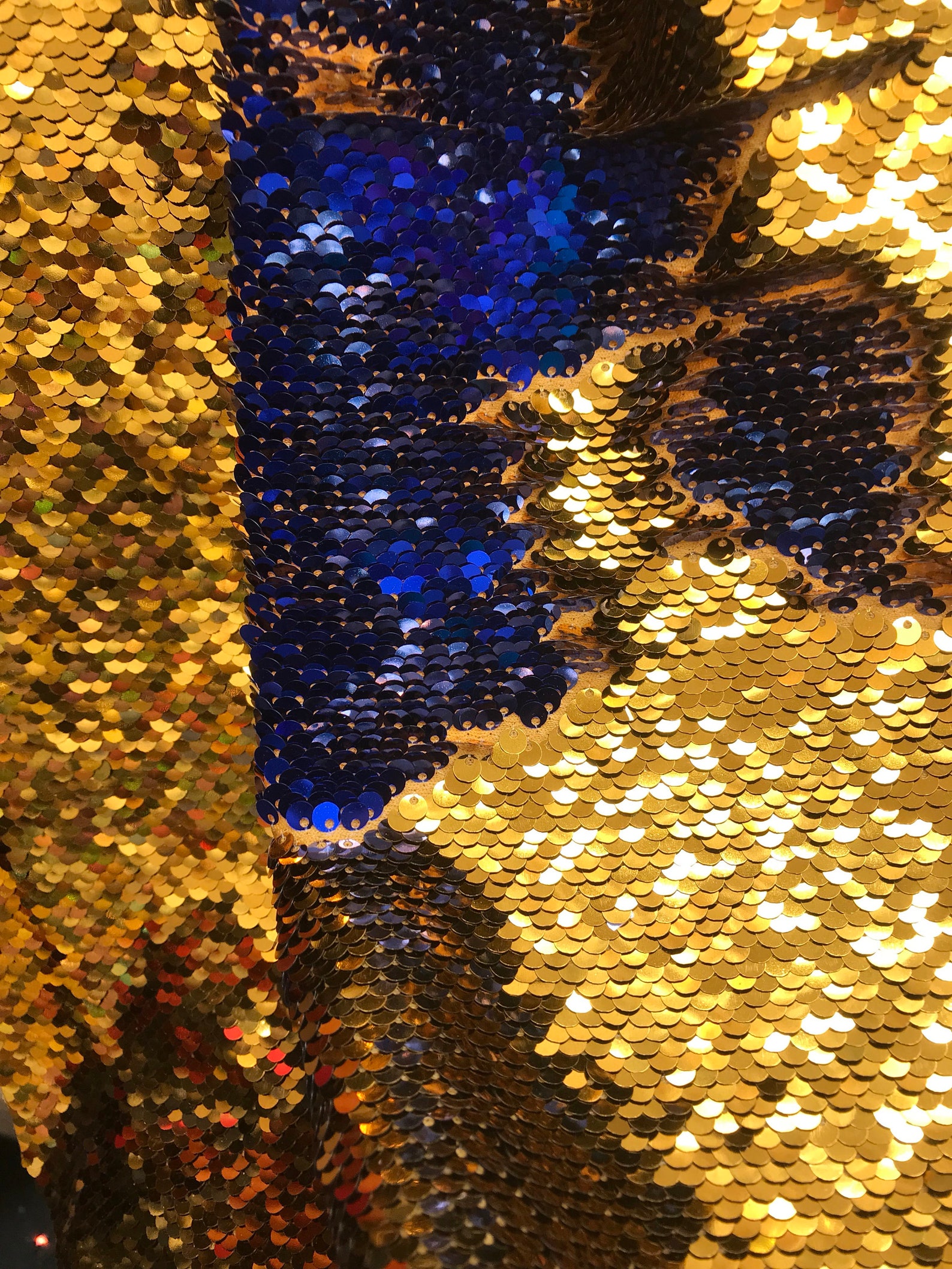 Shiny Royal Blue/deep Gold Newtwo Tone Flip up Sequins/reversible ...