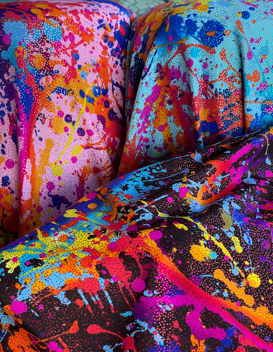 New Splatter Paint With Metallic Glitter Multicolor Splatter - Etsy