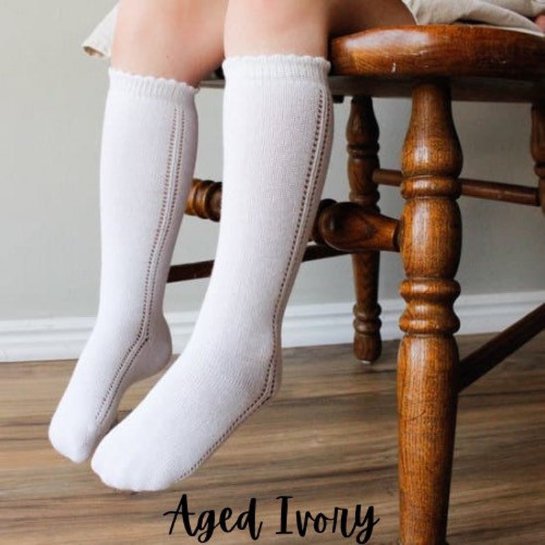 Side Stripe Baby Knee High Socks, Cotton Blend - Etsy