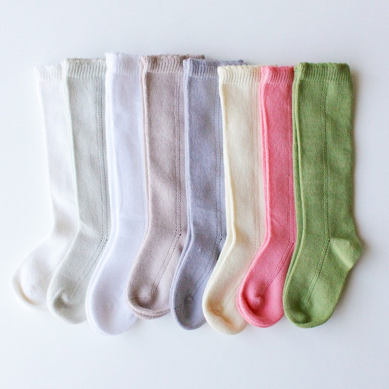 Side Stripe Baby Knee High Socks, Cotton Blend - Etsy