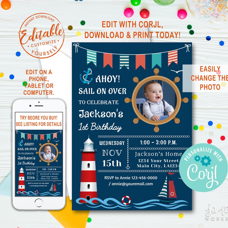 Nautical Invitation - Etsy
