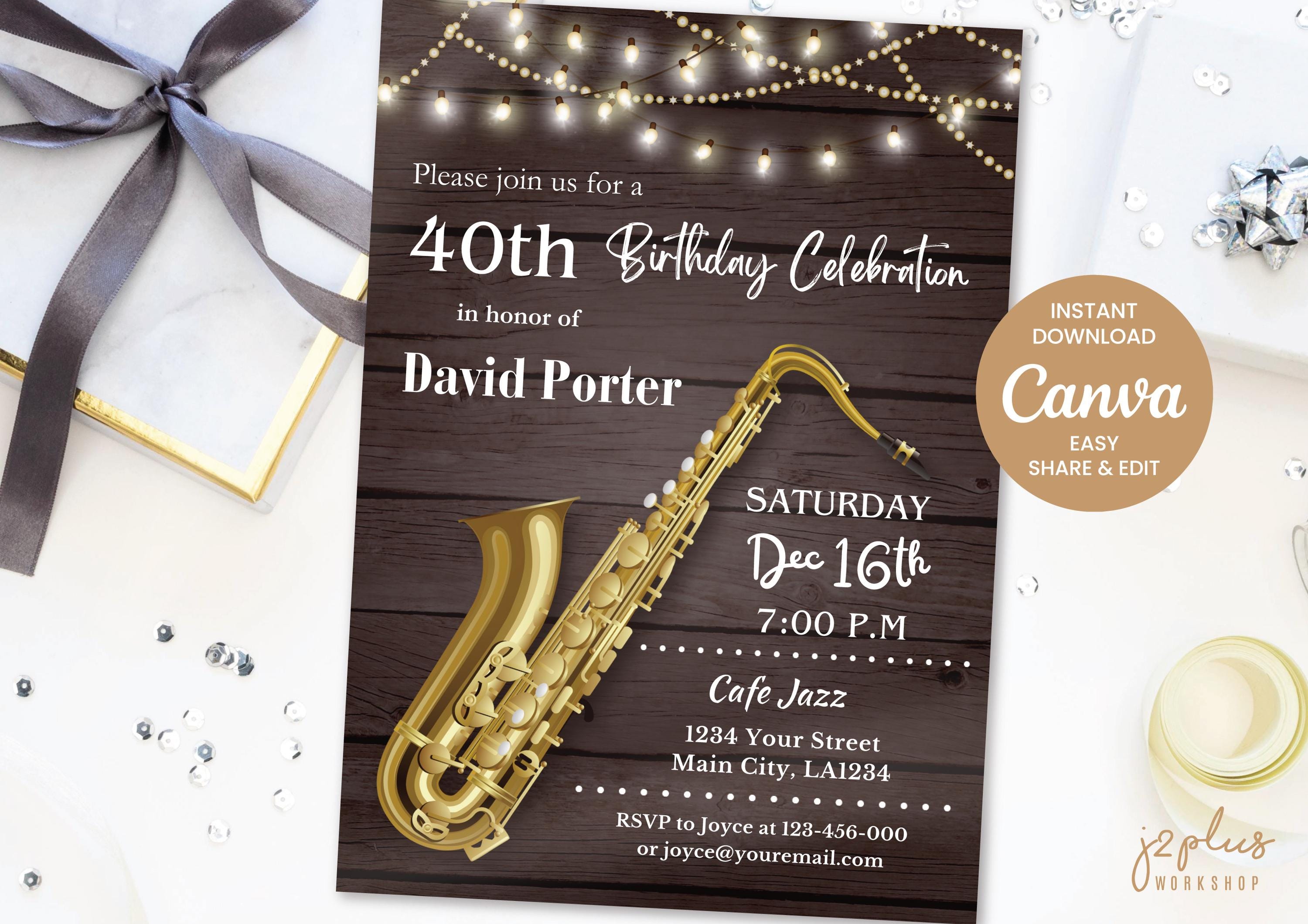 Plantillas De Invitaciones De Jazz Music Festival Poster With Details